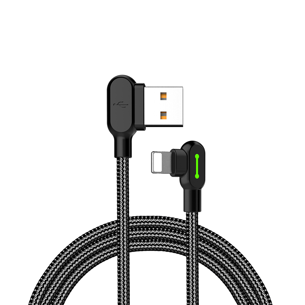 MCDODO 3A RIGHT ANGLE USB TO RIGHT ANGLE LIGHTNING LEAD - 3M