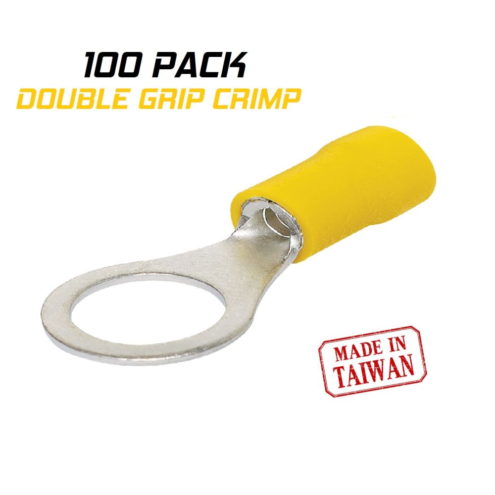 WESTEC YELLOW RING 10MM CRIMP TERMINAL - 100PK